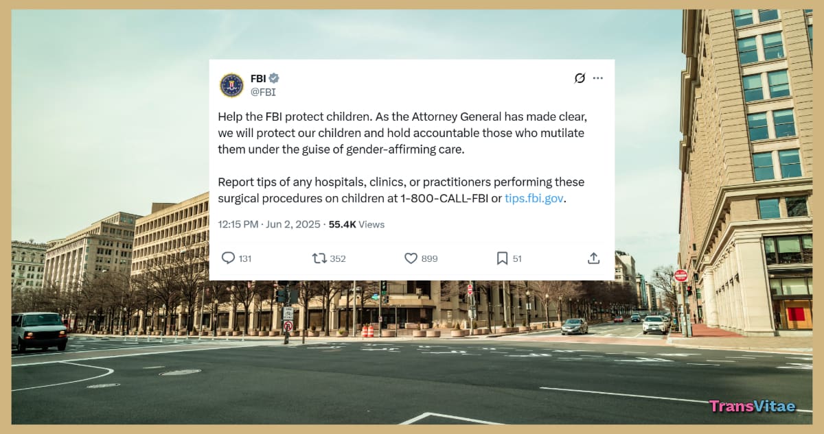 On Day Two of Pride Month, FBI Labels Gender Surgery ‘Crime’